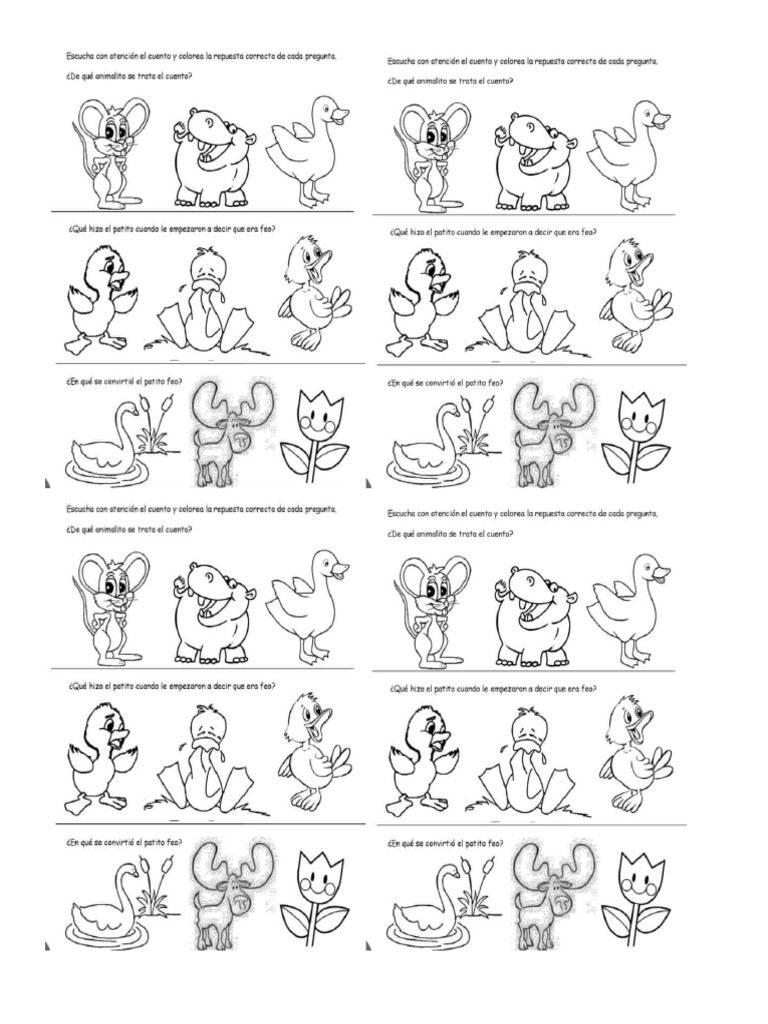 Actividad Del Patito Feo) | PDF