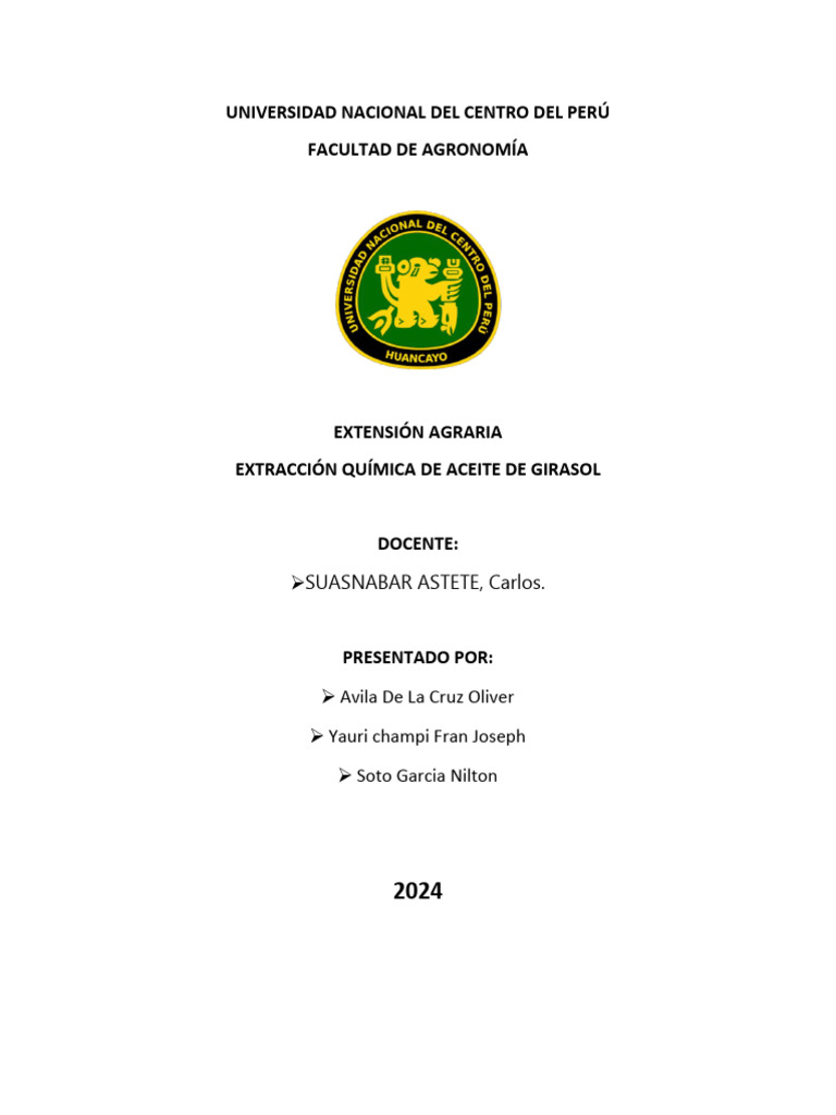 Informe de Legu Girasol | PDF | Petróleo | gordo