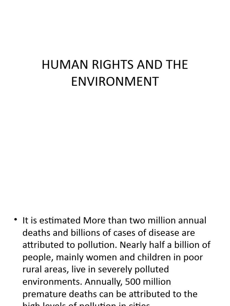 Human Rights and Environmental Impact | PDF | Human Rights ...