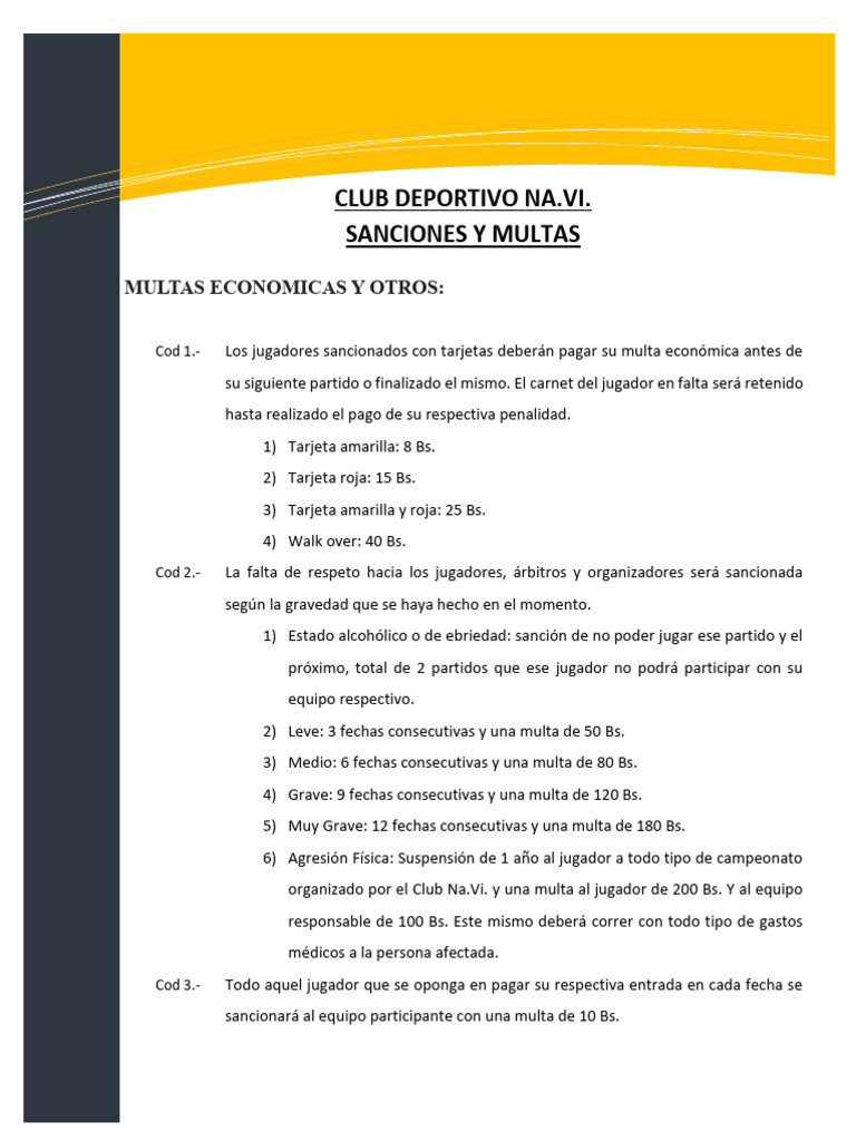 Libro de Sanciones y Multas | PDF | Multa (pena)