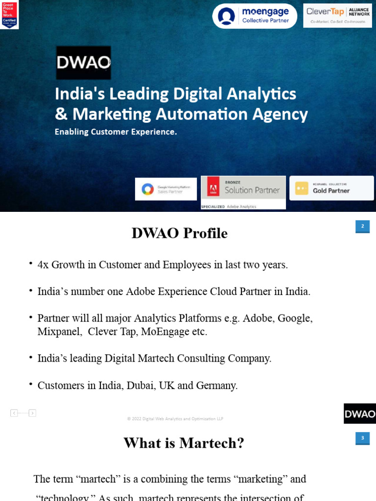 DWAO Company Profile for Analyst Trainee | PDF | Analytics | E Commerce