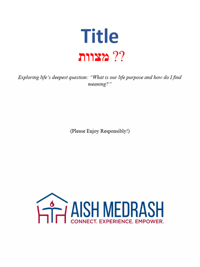 Love - Fear of Hashem (Just Started) | PDF