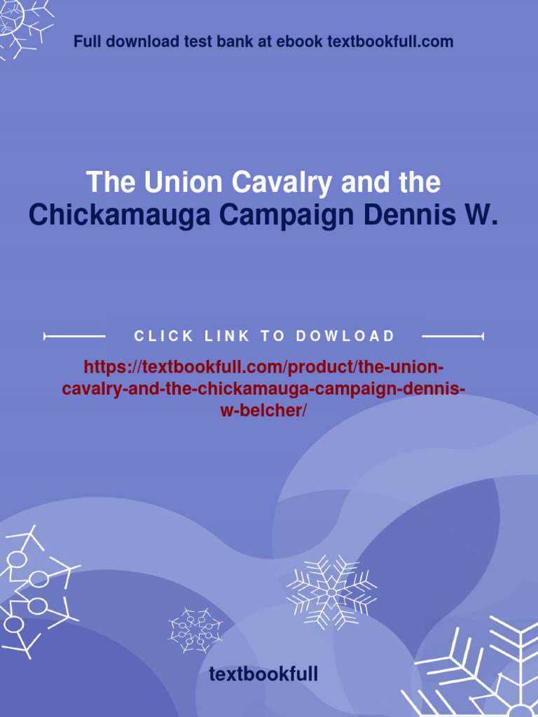 [FREE PDF sample] The Union Cavalry and the Chickamauga Campaign Dennis W. Belcher ebooks | PDF