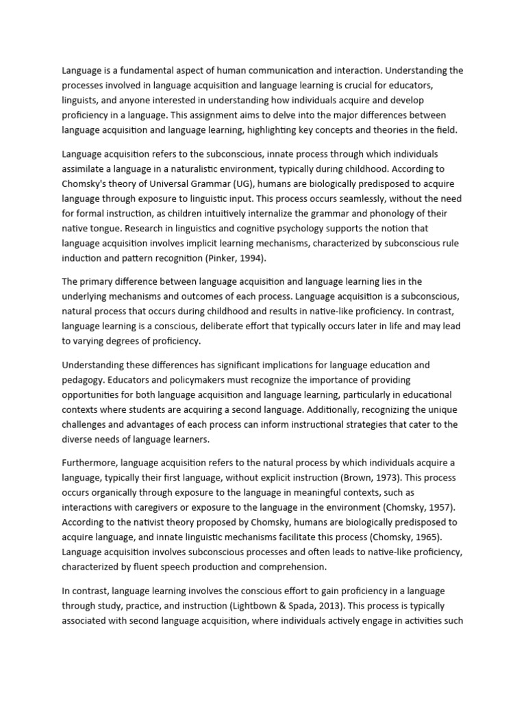 Language acquis-WPS Office | PDF | Language Acquisition | Second ...