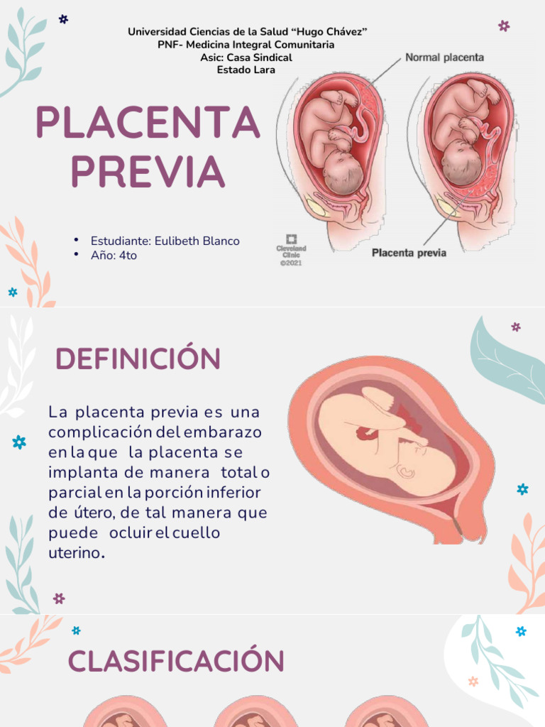 Placenta previa. | PDF | El embarazo | Embarazo humano
