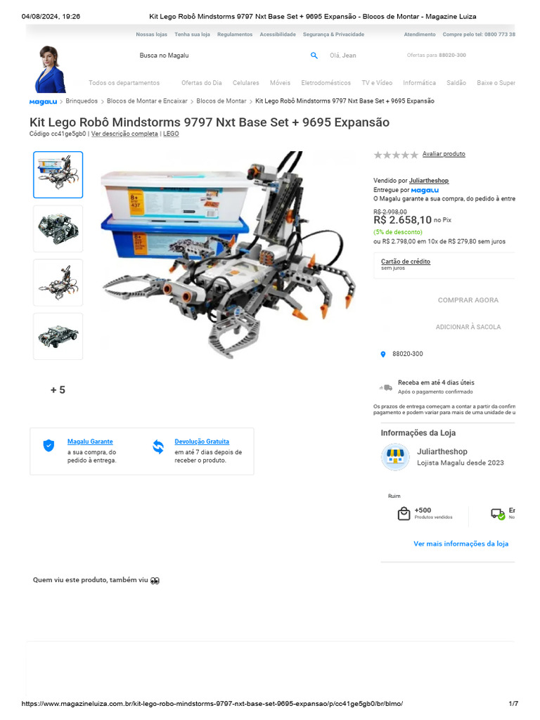 Kit Lego Robô Mindstorms 9797 NXT Base Set + 9695 Expans - Magazine Luiza | PDF