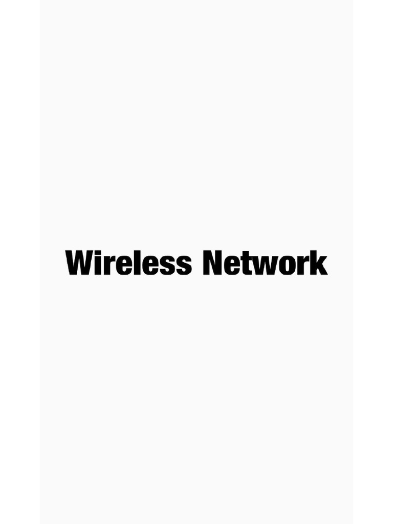 Wireless Network | PDF