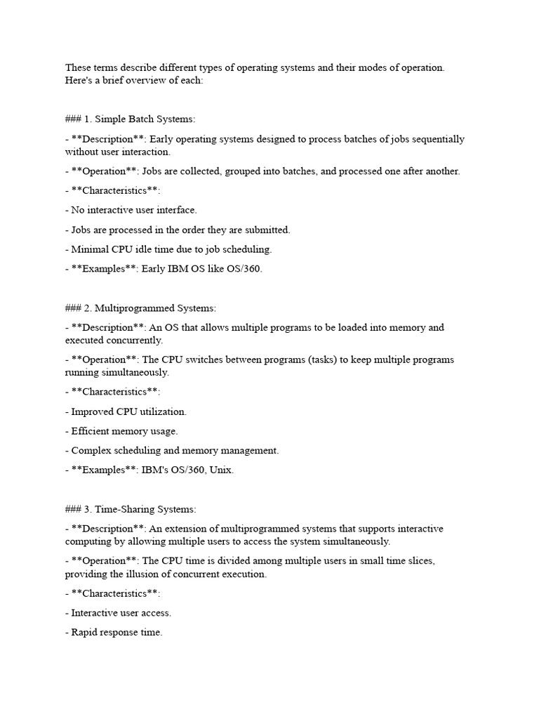 OSTypes | PDF | Operating System | Scheduling (Computing)