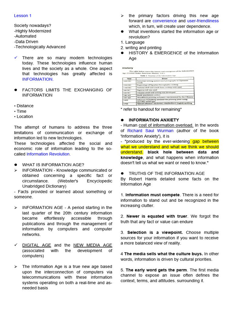 Sts Reviewer | PDF | Information | Personal Computers