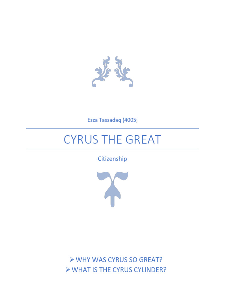 Cyrus the Great: Legacy and Cylinder | PDF | Babylon | Cyrus The Great
