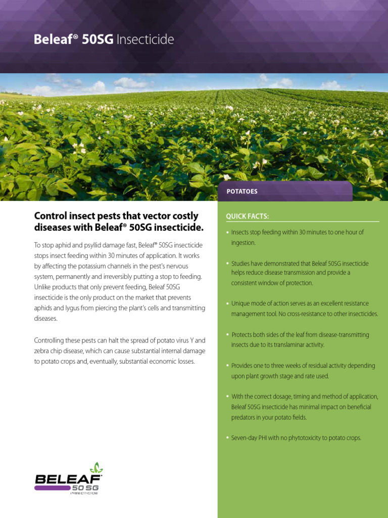 19-FMC-1244 Beleaf 50 SG Potatoes Fact Sheet - 061219 - V4 | PDF ...