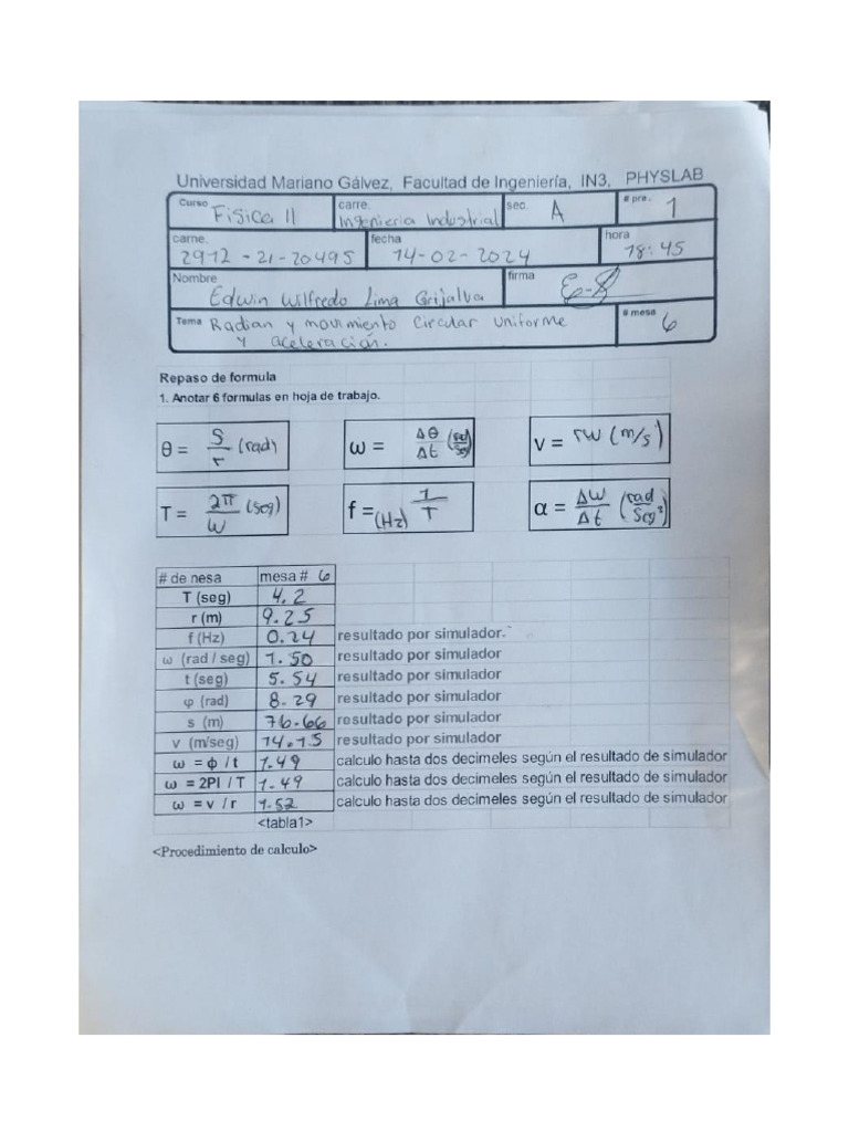 Laboratorio de Fisica II Practica 1 | PDF