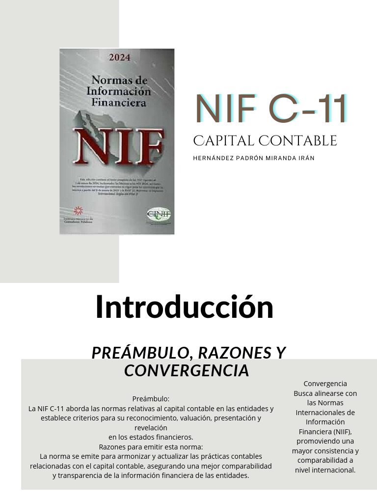 Presentación NIF C-11 Completa | PDF | Contabilidad | Valoración (Finanzas)