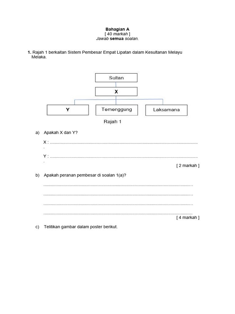 PAT Sejarah F4 Kertas 2 | PDF