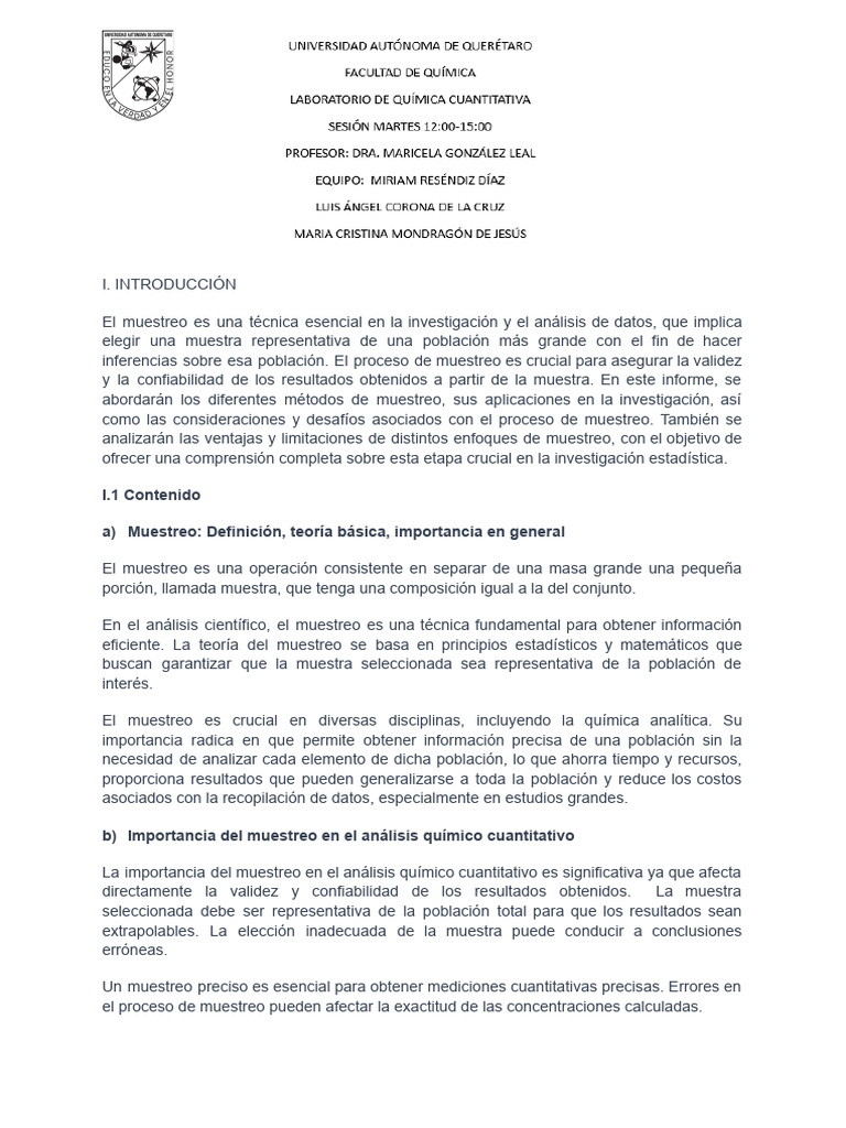 REPORTE PRACTICA 1 | PDF | Muestreo (Estadísticas) | Estadísticas