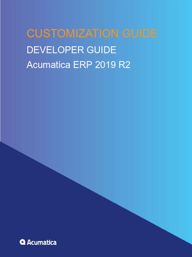 AcumaticaERP_CustomizationGuide | PDF | Databases | Microsoft Sql Server