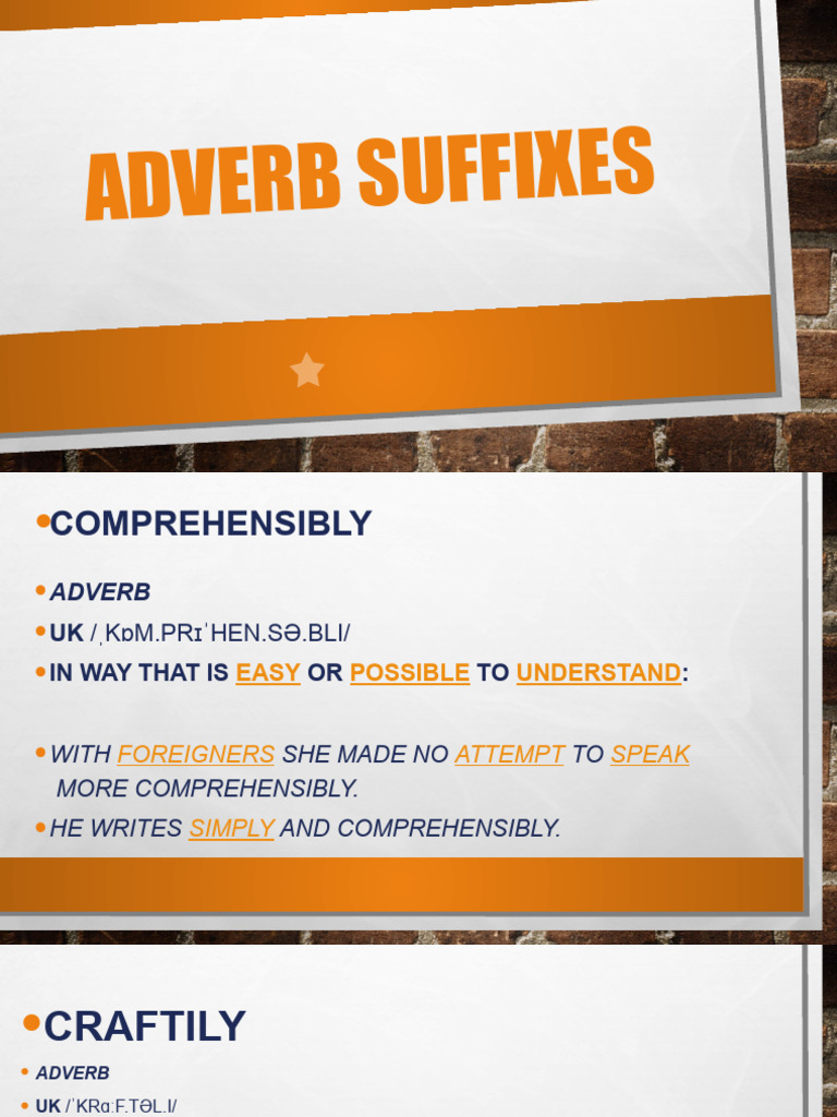 Understanding Adverb Suffixes | PDF