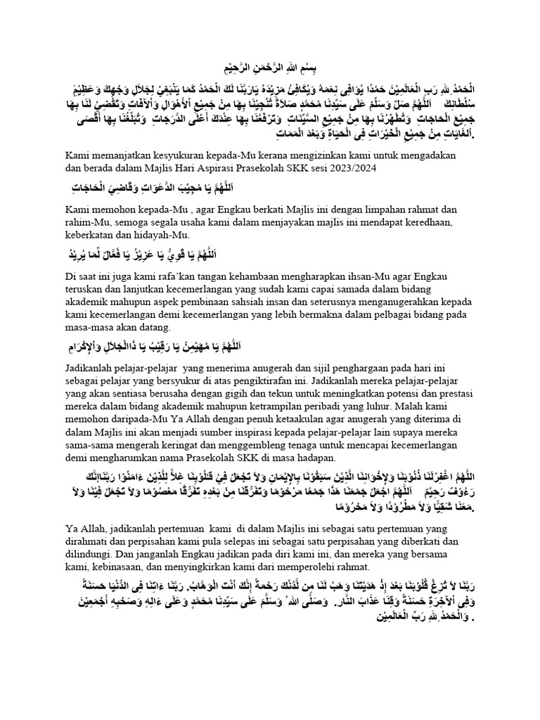 Doa Konvo Pra 2024 | PDF | Agama & Spiritualitas