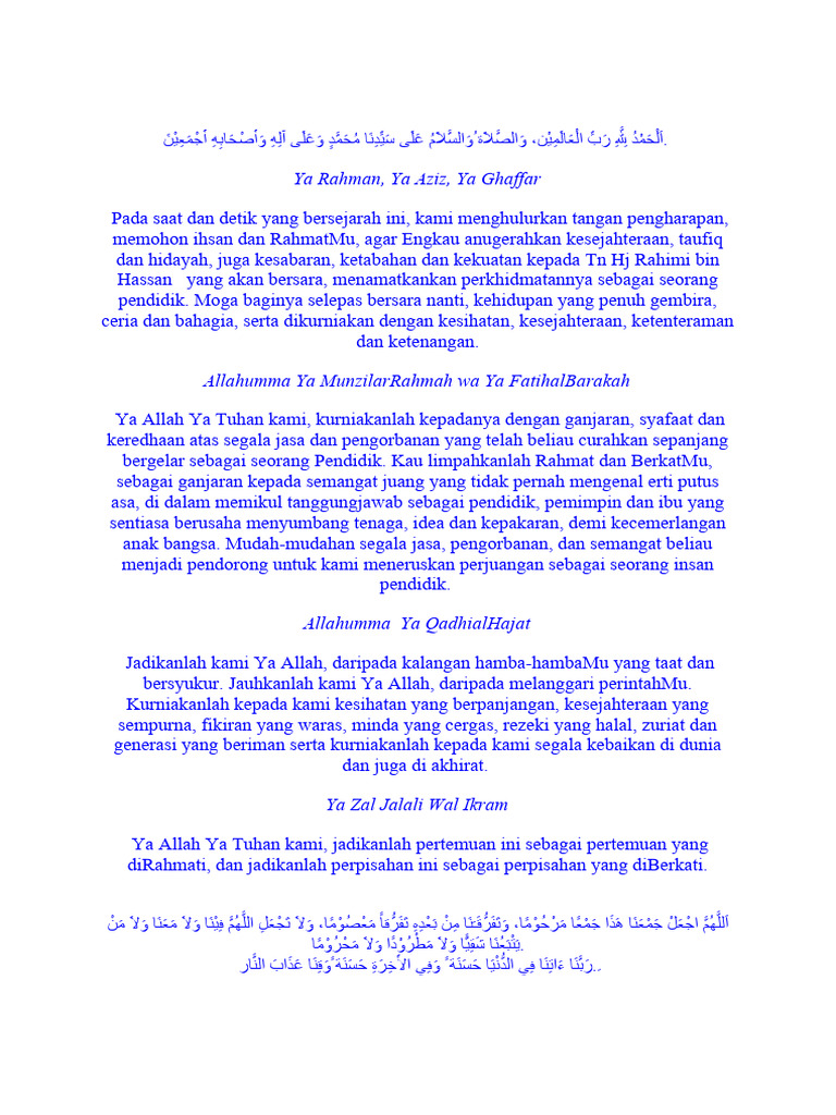 Doa Pesaraan C Azhar Dan C Zul | PDF | Agama & Spiritualitas