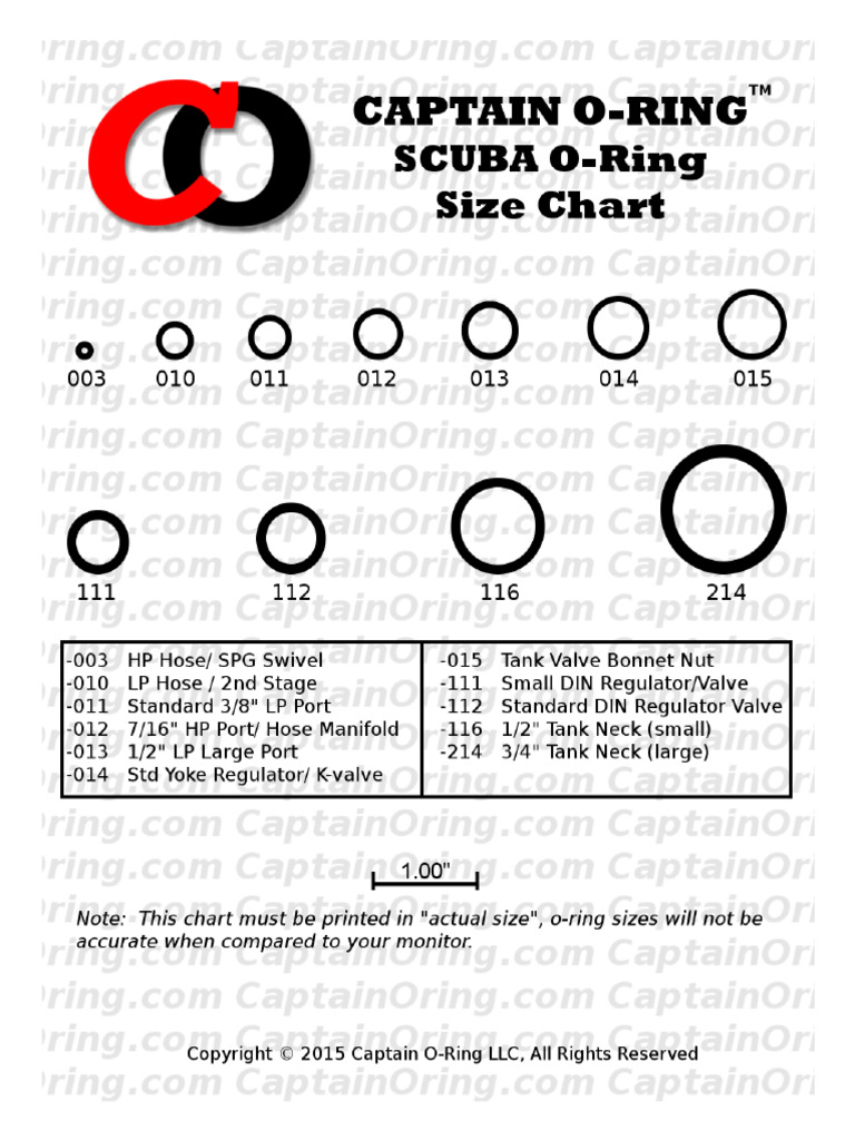 Oring Scubachart | PDF