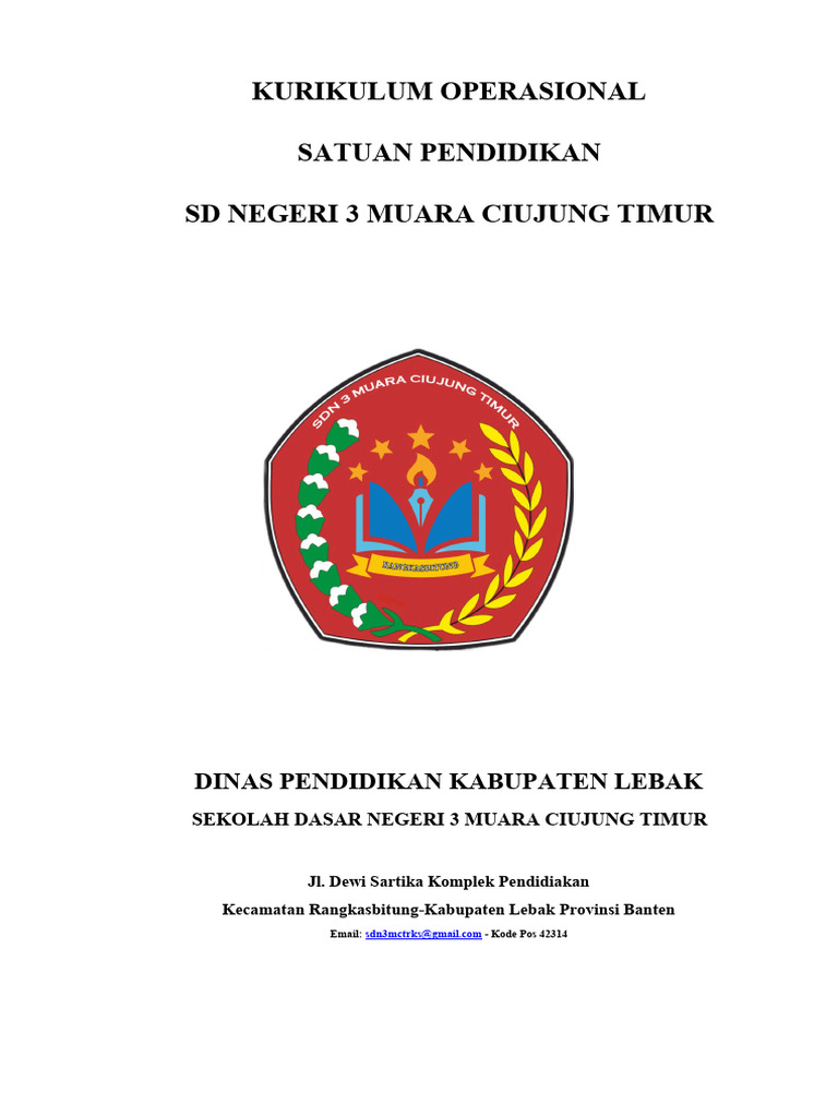 Kurikulum Operasional SDN 3 MCT | PDF | Karier & Perkembangan | Ilmu Sosial