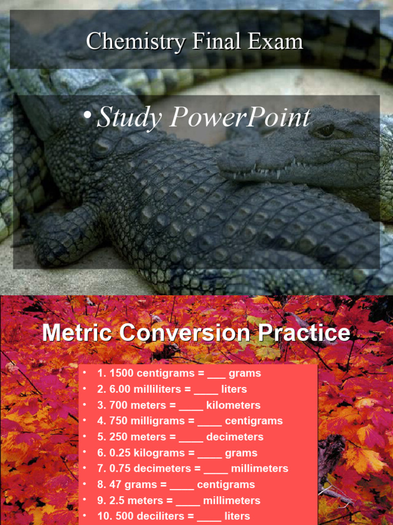 Chemistry Final Exam Study PowerPoint | PDF | Ion | Acid