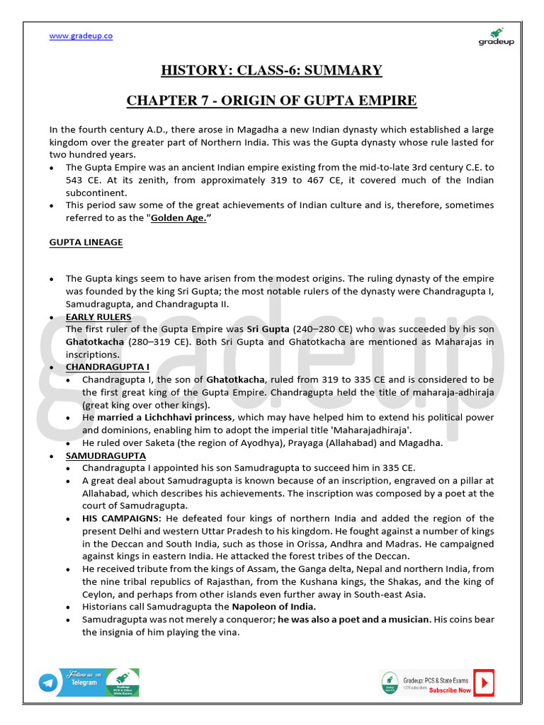 Gupta Empire: Origins and Achievements | PDF