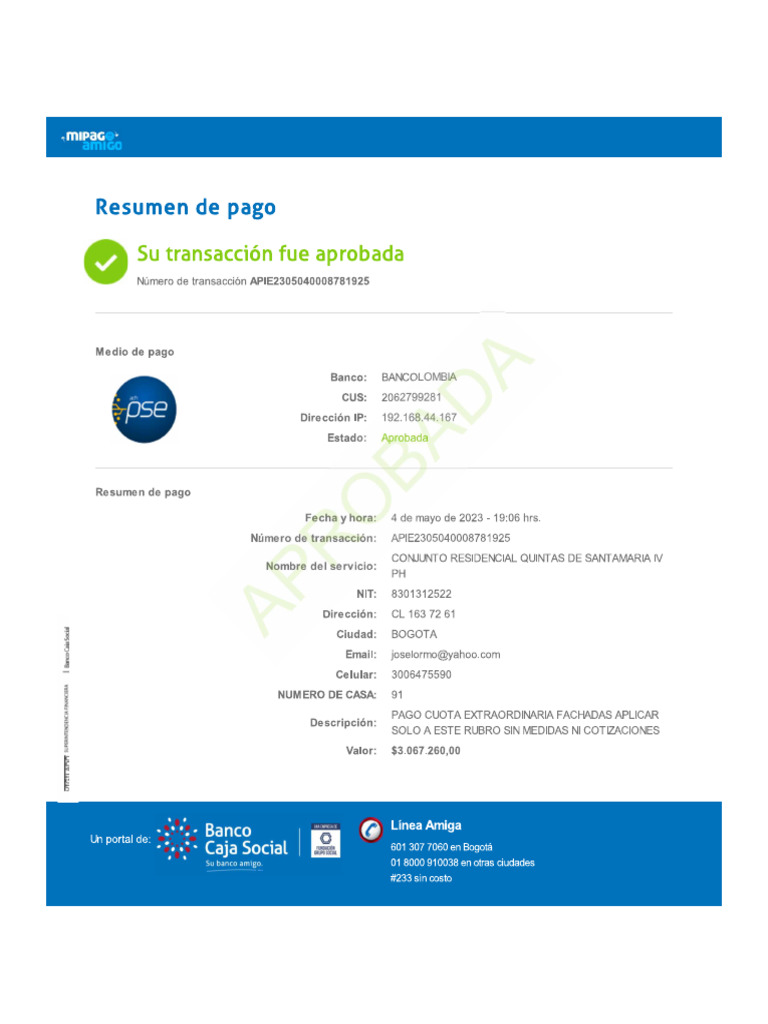 Comprobante de pago en linea (19) | PDF