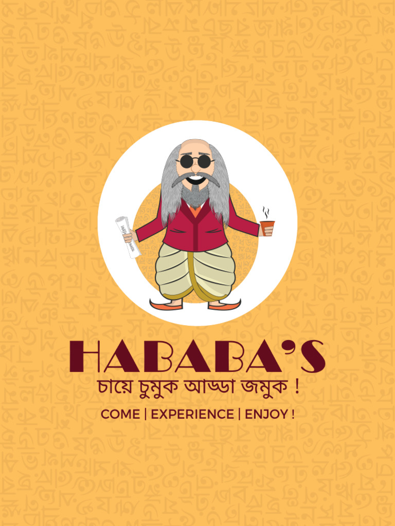 Hababa's Cafe-Menu Card-1 | PDF | Tea | Foods