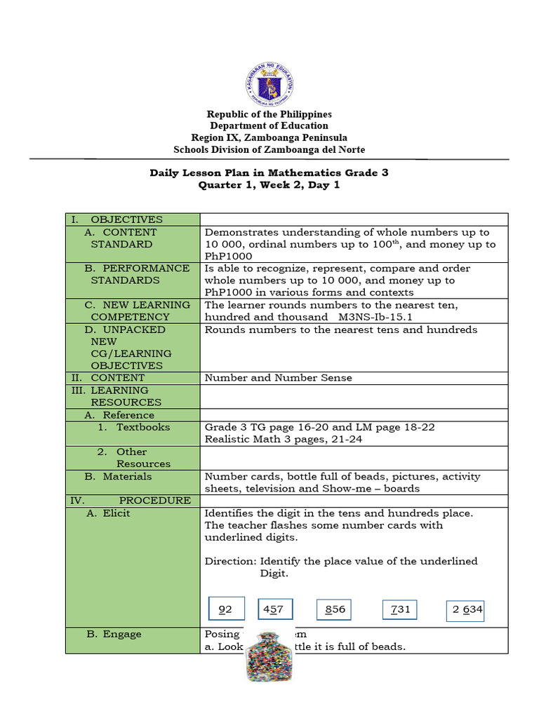 Math-3-Q1-W2-D1-Melc (Nylqa) | PDF | Learning | Education Theory