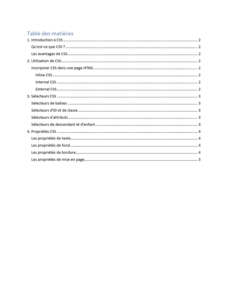 Guide complet sur CSS et ses sélecteurs | PDF | Html | Élément HTML