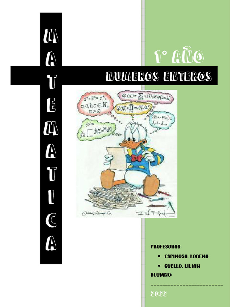 1ro - Matematicaa | PDF | Entero | Objetos matemáticos