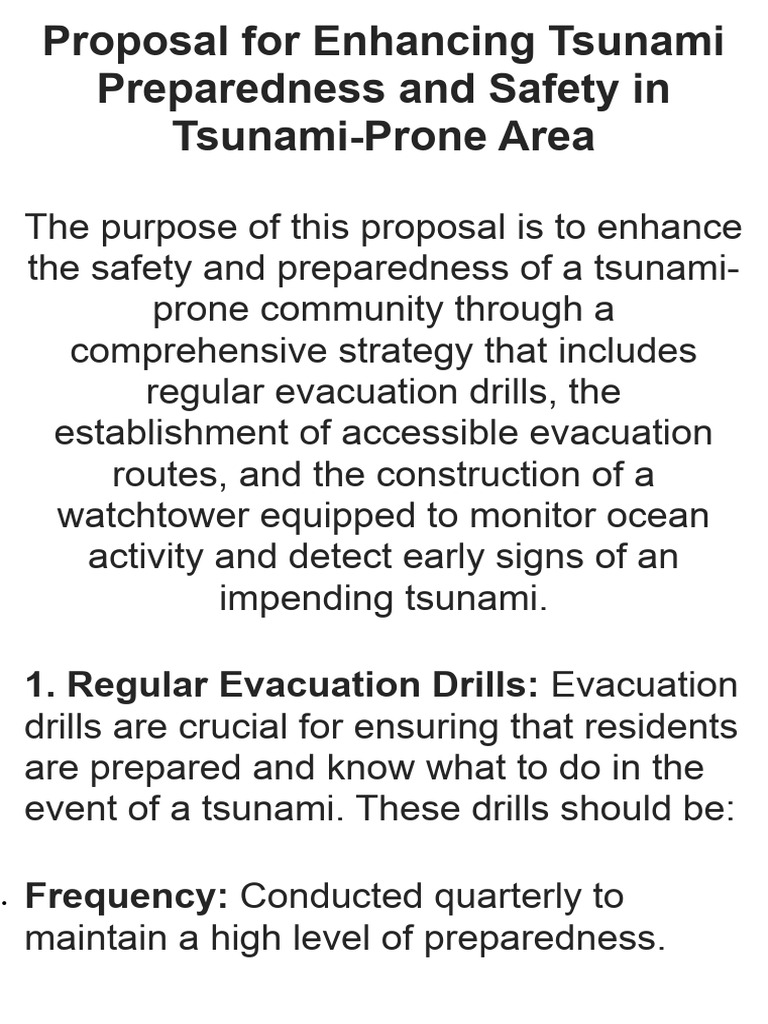Tsunami Preparedness Proposal Guide | PDF | Emergency Evacuation | Tsunami