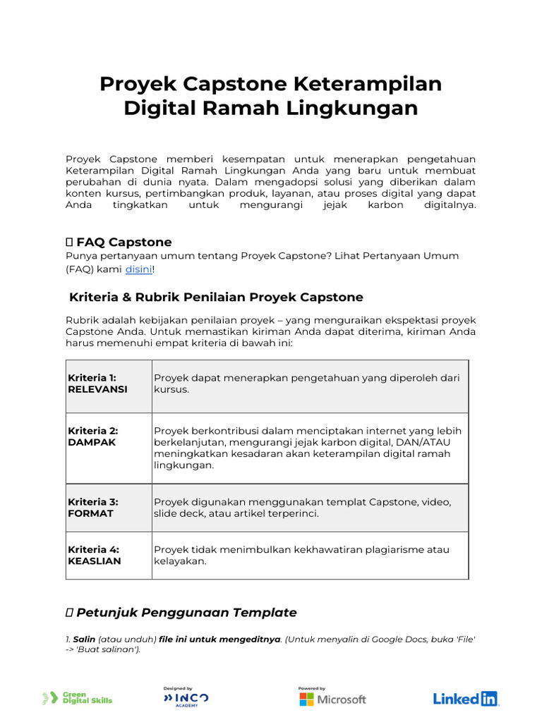 [INDONESIAN] GDS 2.0 2024 Capstone Template (1) | PDF