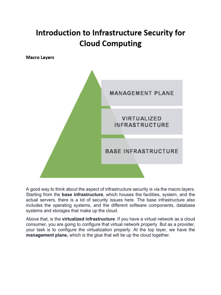 Introduction to Infrastructure Security for Cloud Computing | PDF | Cloud Computing | Transport ...