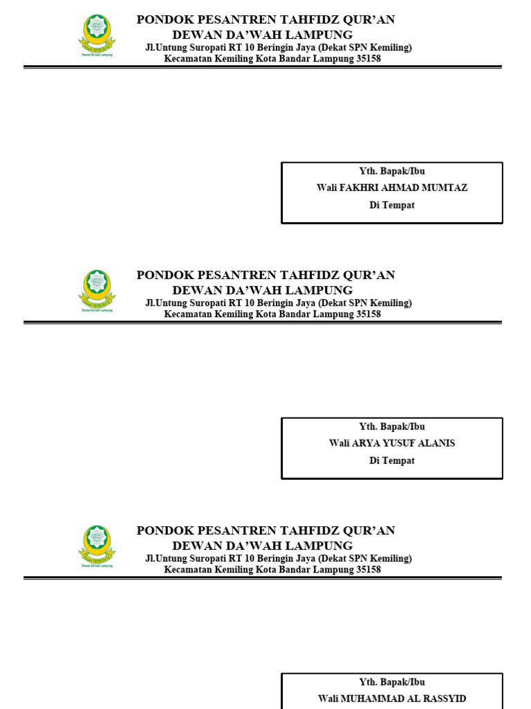 Tunggakan Amplop | PDF