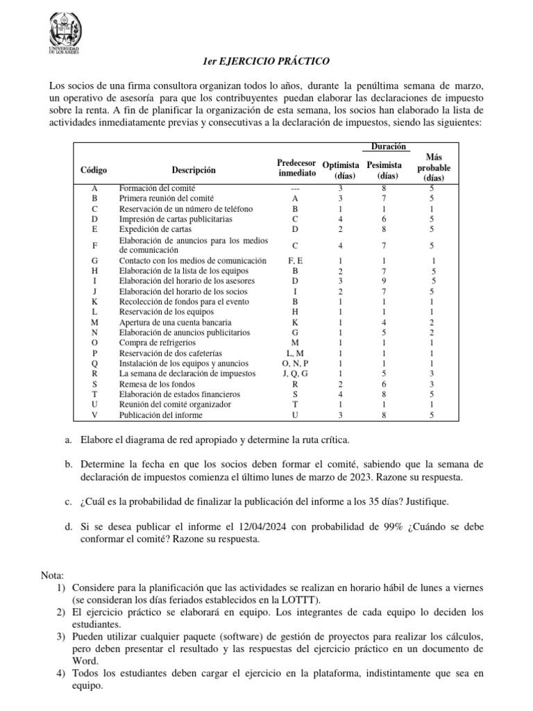 1er Ejercicio Práctico | PDF
