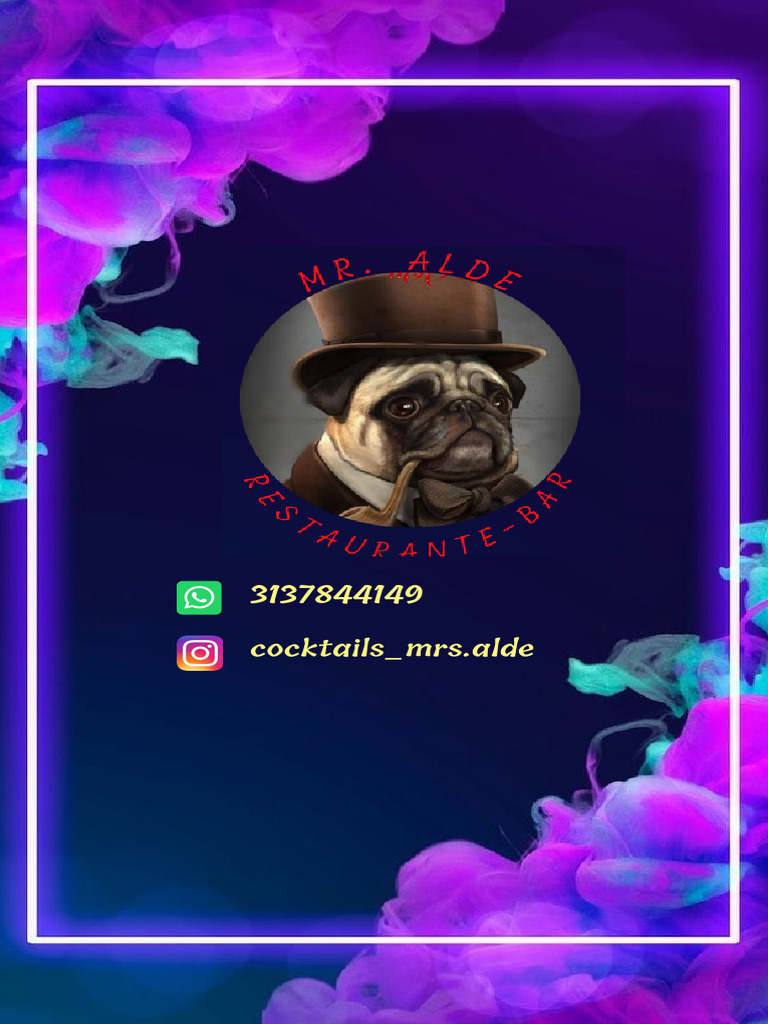 Menu Mr. ALDE | PDF | Vodka | Bebidas alcohólicas