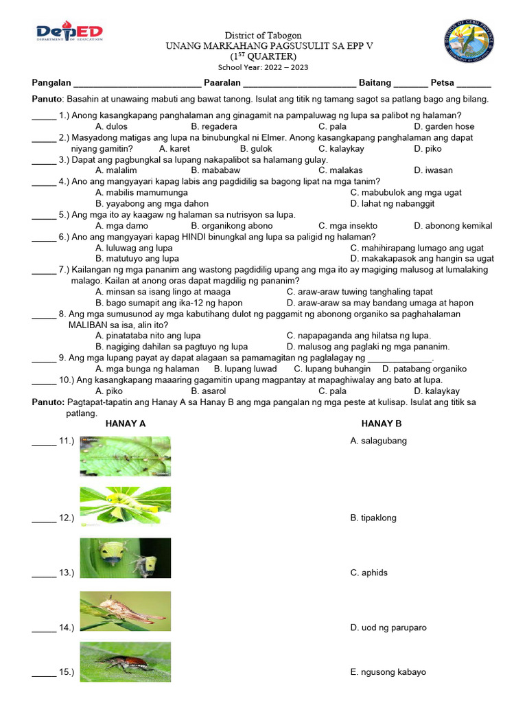 1.1 DST IN EPP 5 Q1 PHASE 2 2021 2022 For Printing | PDF