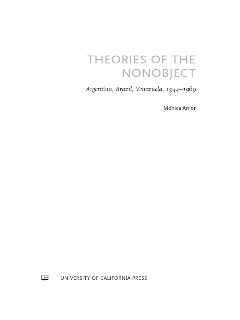 Theories of The Nonobject. Argentina, Brazil, Venezuela, 1944-1969 | PDF | Communism