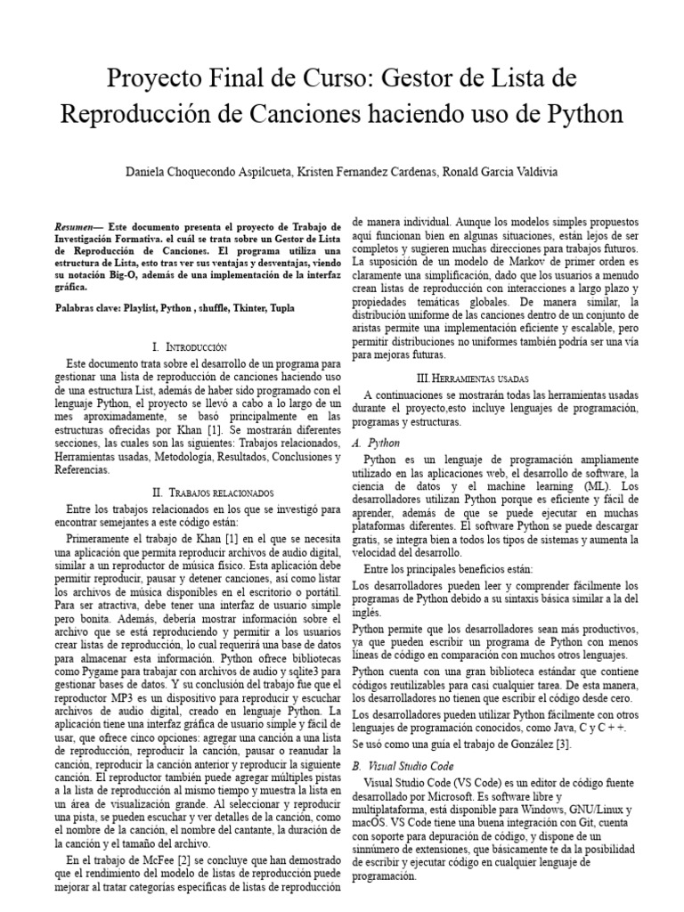 Proyecto Final - Grupo6 | PDF | Python (lenguaje de programación) | Lenguaje de programación