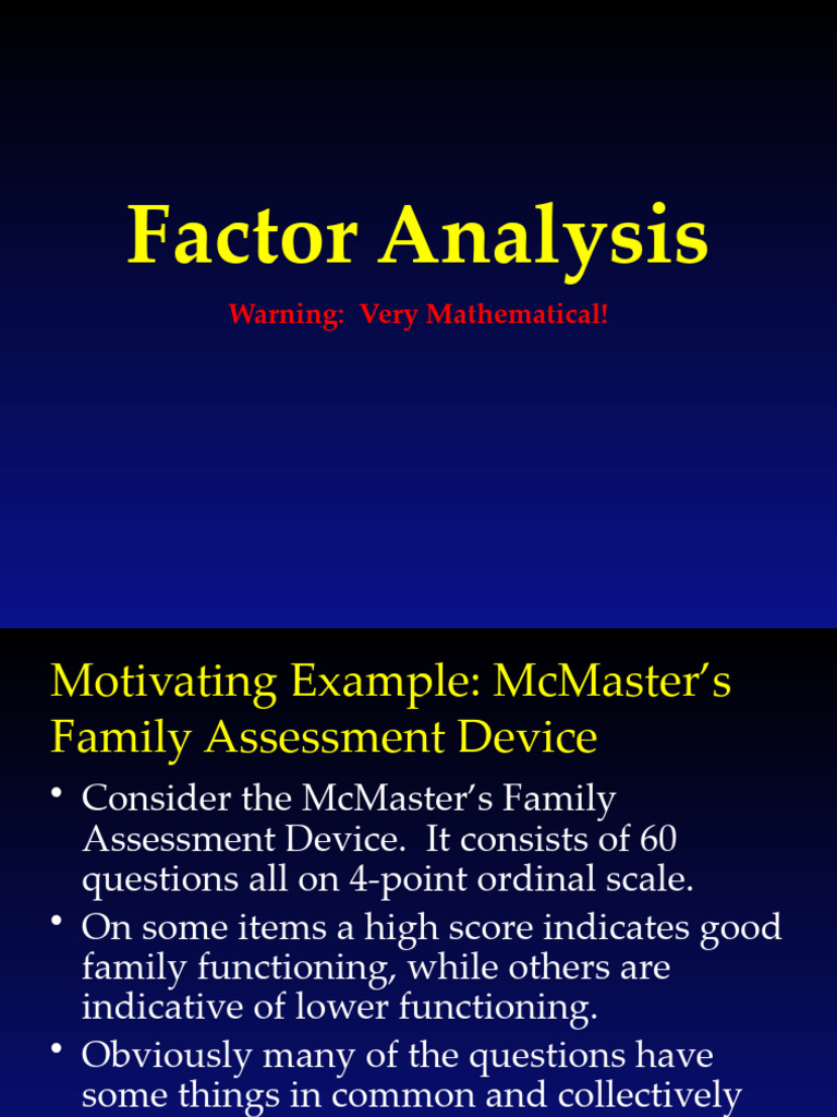 Data Analysis Workshop - Factor Analysis | PDF | Factor Analysis | Principal Component Analysis