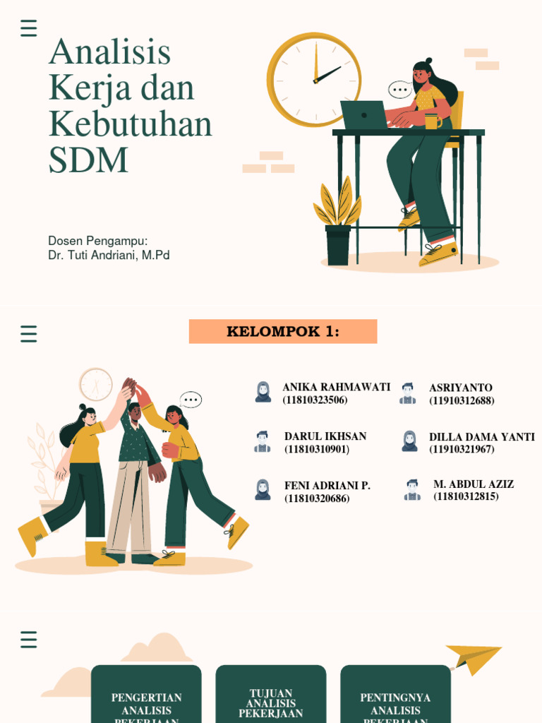KEL 1 MPI AP 6B - Analisis Kerja & Kebutuhan SDM | PDF | Bisnis