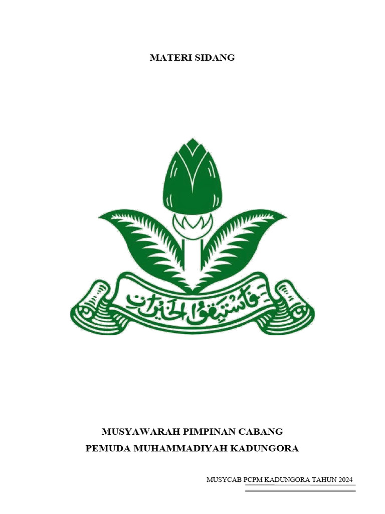 Rancangan Materi Musycab III PCPM Kadungora | PDF