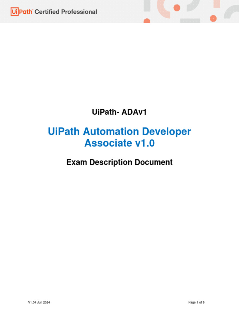 UiPath Certified Professional - Automation Developer Associate Exam ...