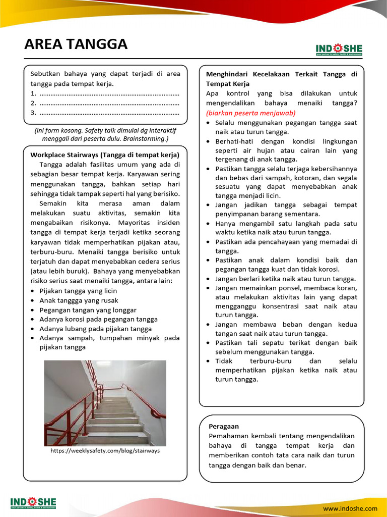 Keselamatan Penggunaan Tangga di Kerja | PDF
