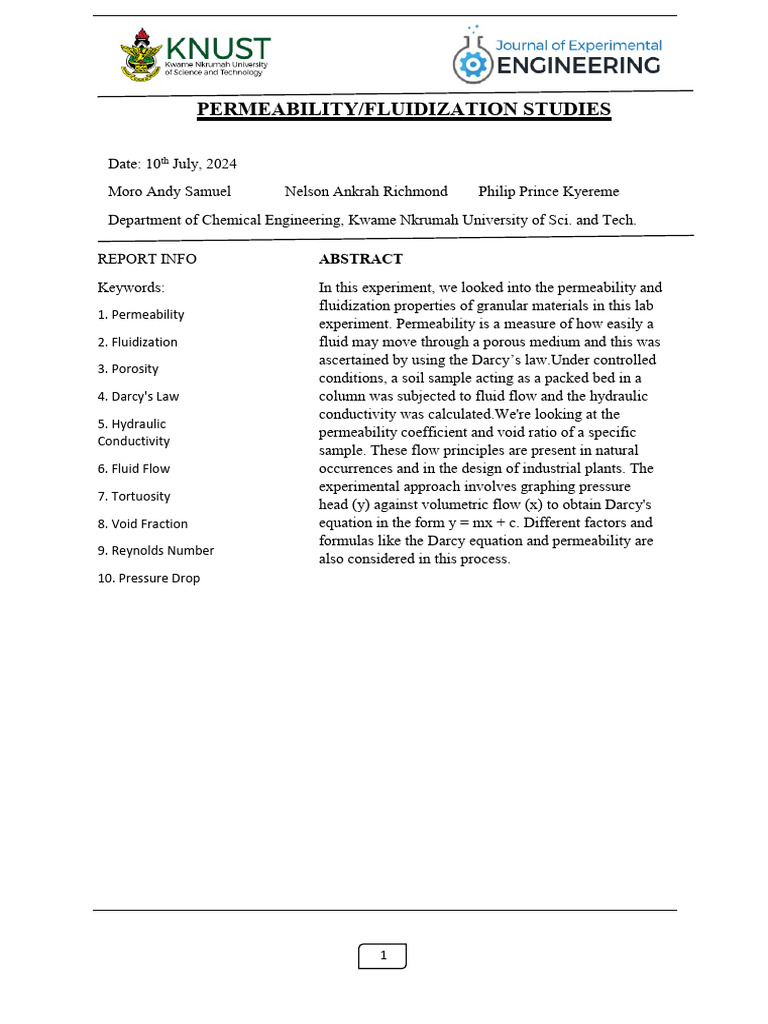 PERMEABILITY | PDF | Porosity | Permeability (Earth Sciences)