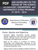 Special Curricular Program in Science Technology and Engineering (Ste ...