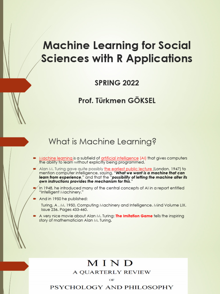 Lecture 1 (21.02.2022) | PDF | Machine Learning | Dependent And Independent Variables
