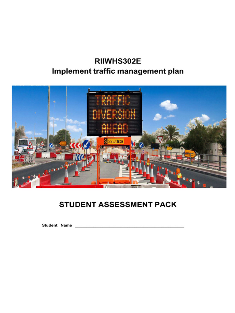 RIIWHS302E Implement Traffic Management Plan | PDF | Traffic